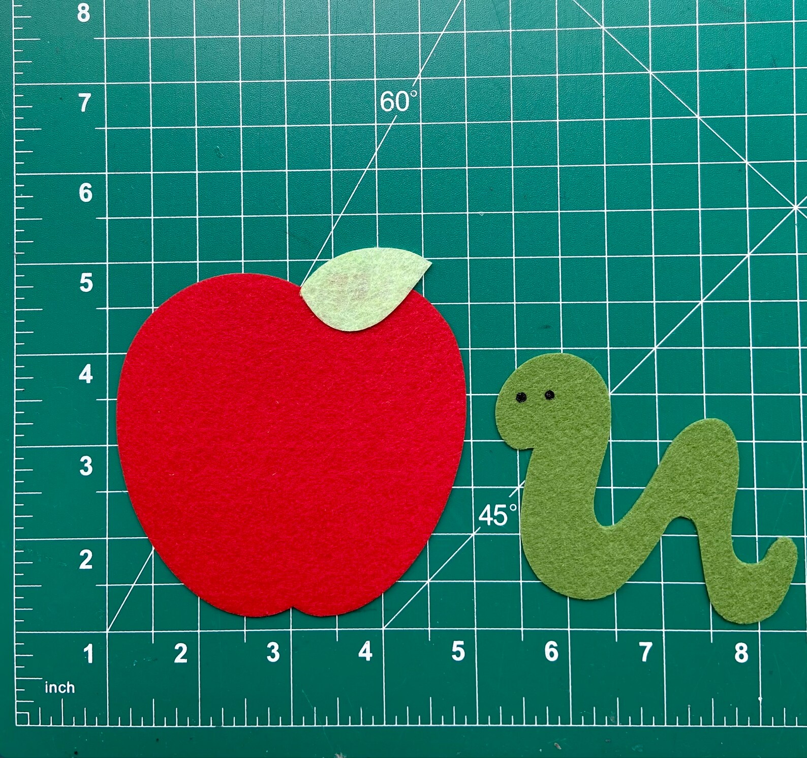 Wiggly Worms Hide and Seek Felt Set, Spring, Worms, Apple, Flannel ...