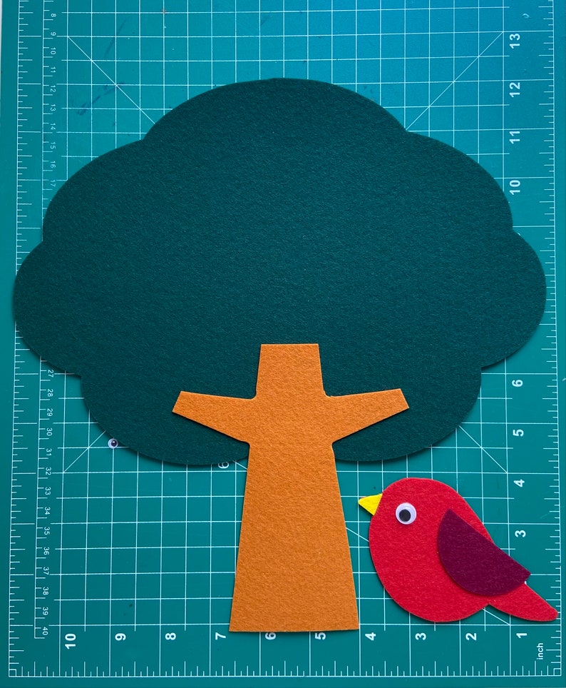 5 Little Birds Felt Set, Felt Story, Spring, Cardinal, Color, Counting ...