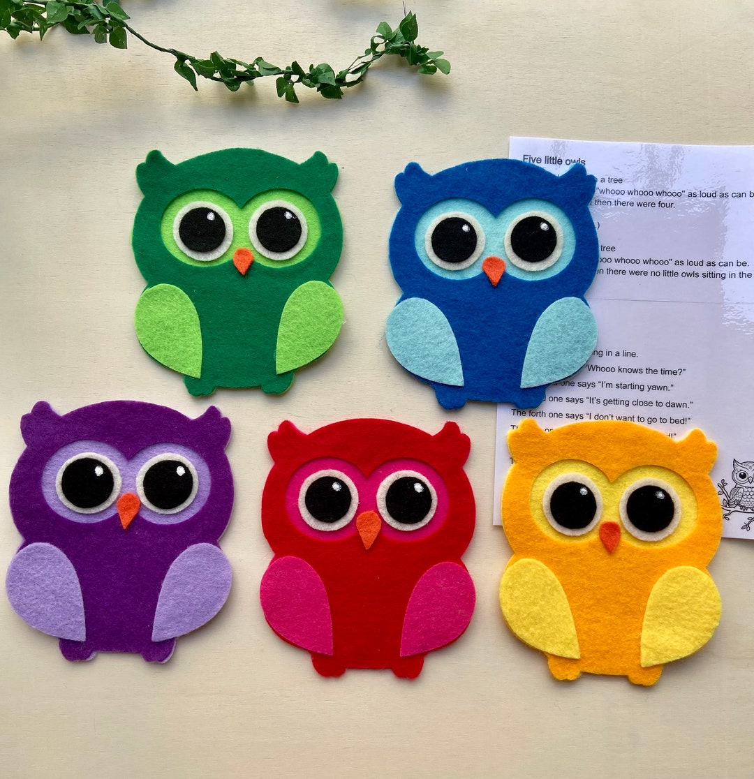 Felt Owl Story Set: Fall Story Time Teacher Resource - Etsy