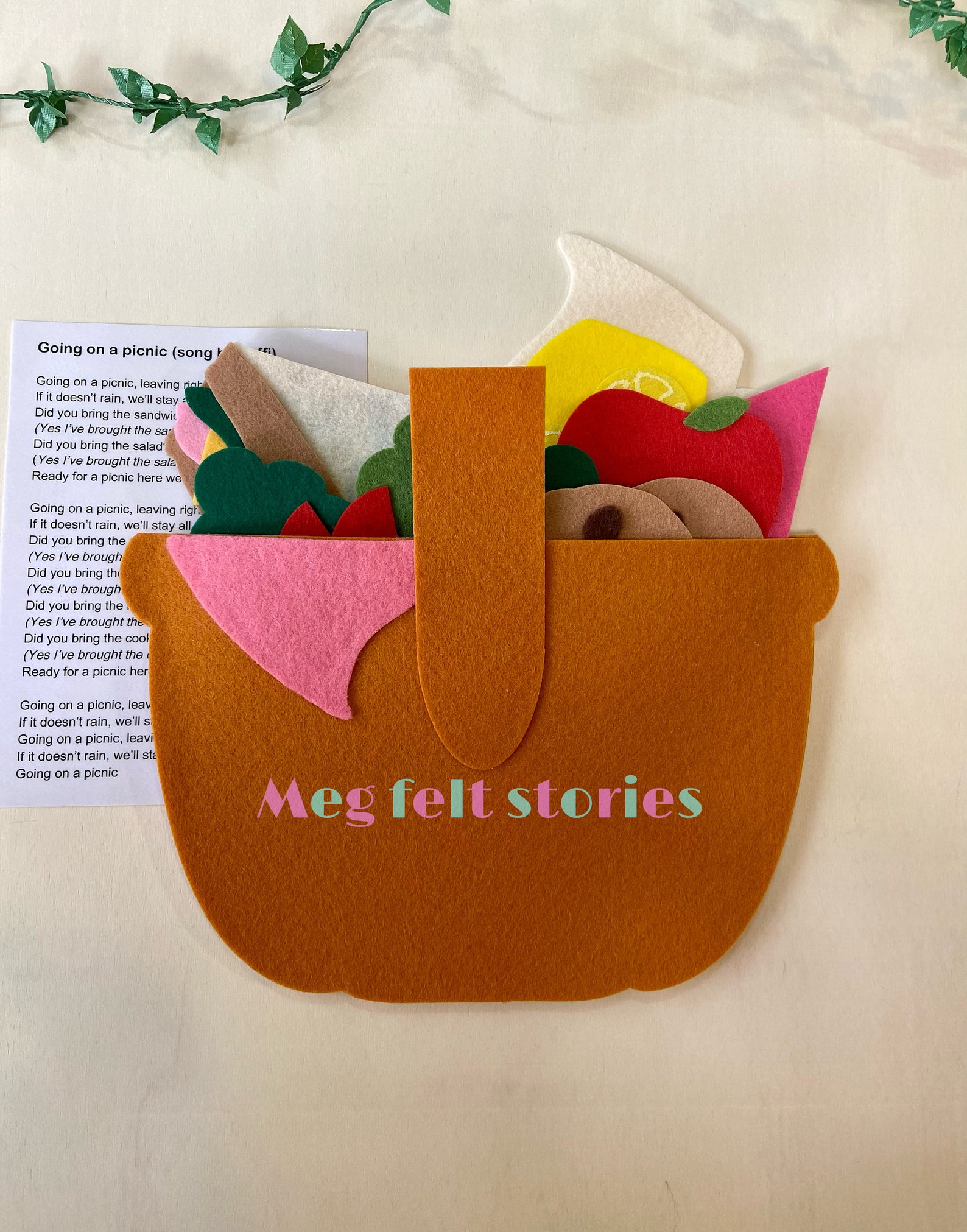 Going on Picnic Felt Set, Felt Story, Raffi, Teachers Resource, Spring ...
