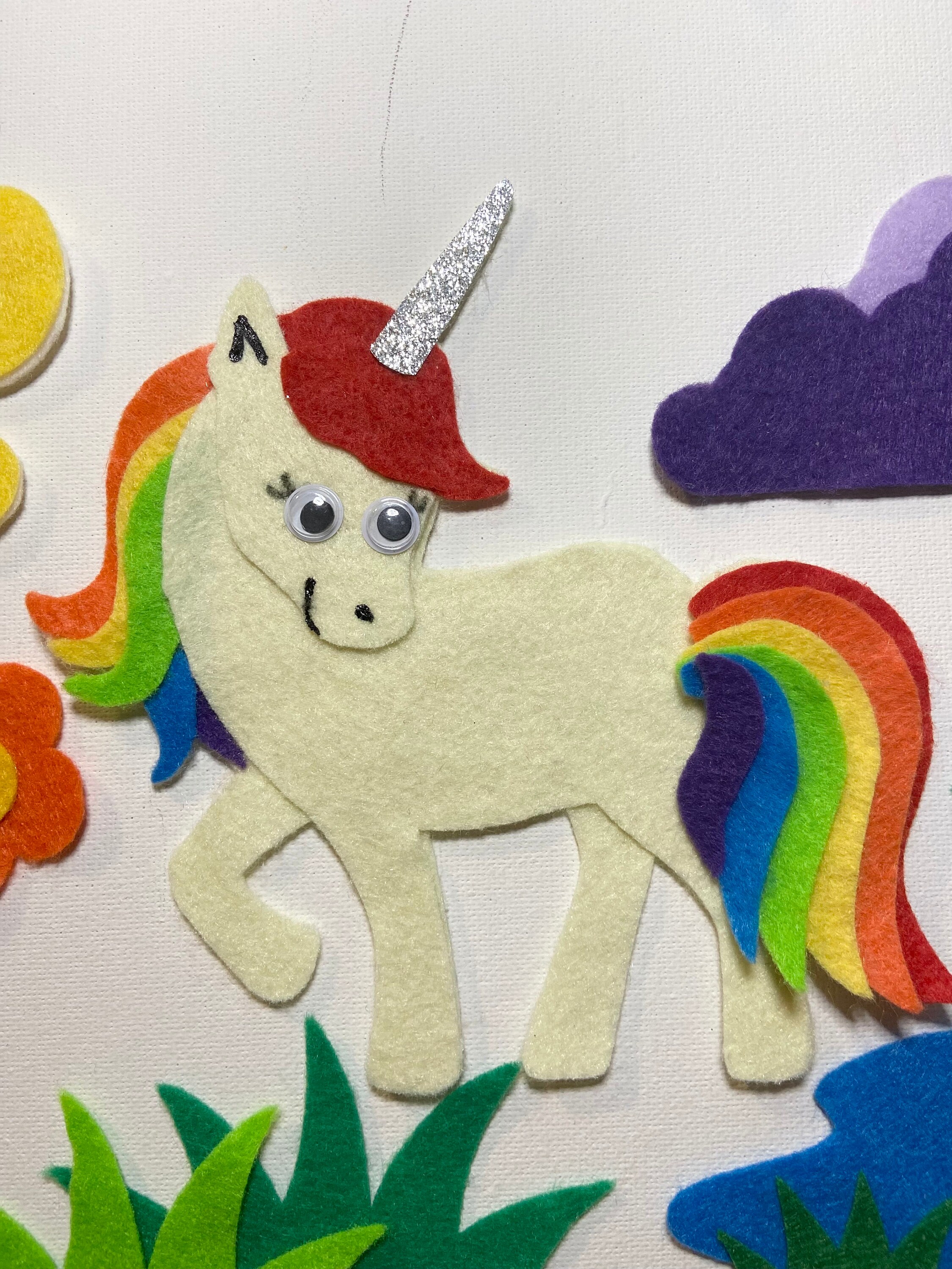 Unicorn, Rainbow, Felt Set, Felt Story, Flannel Board Story, Teacher ...