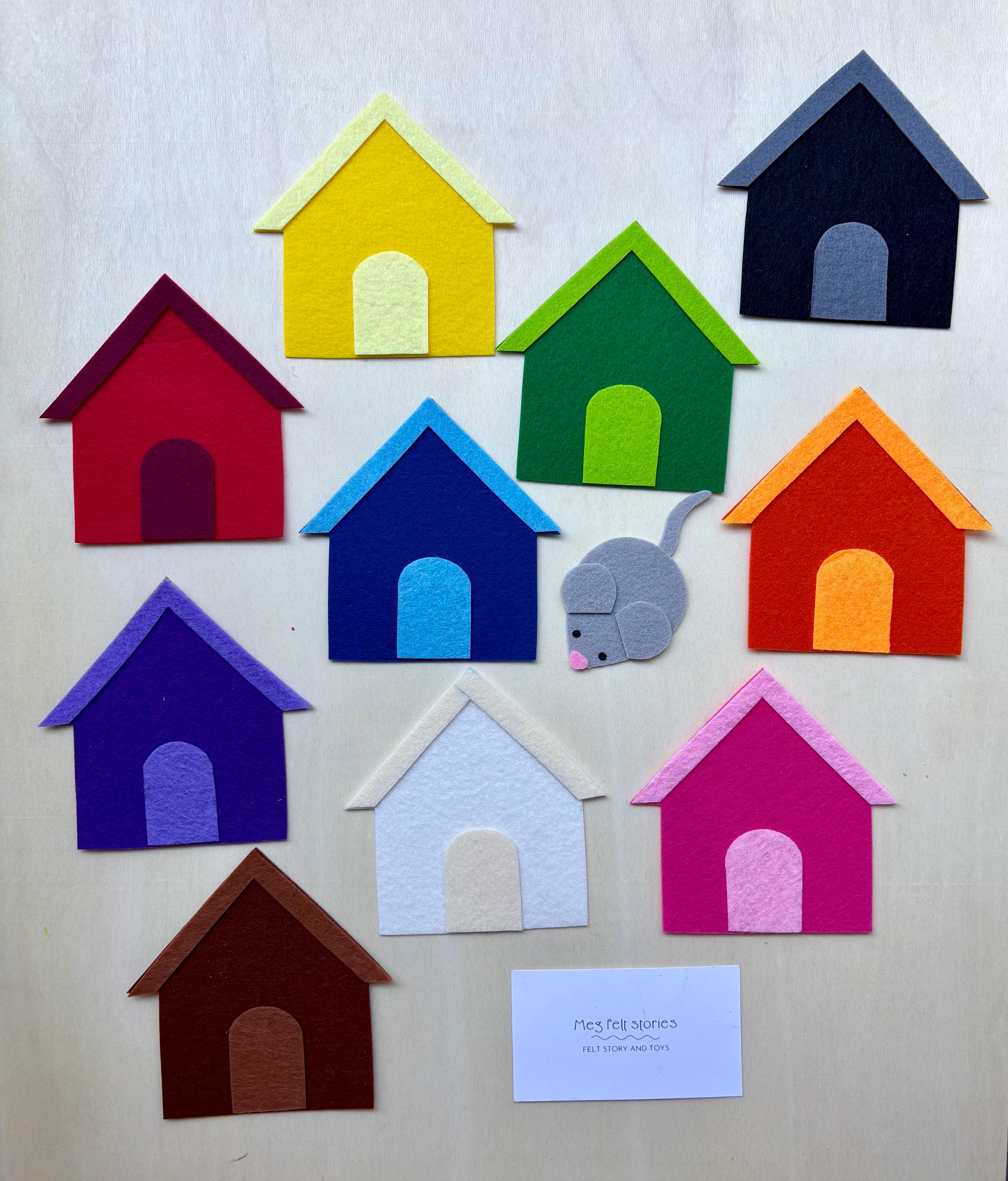 Felt Mouse Hide and Seek Set: Colorful Houses, Counting Game - Etsy Canada