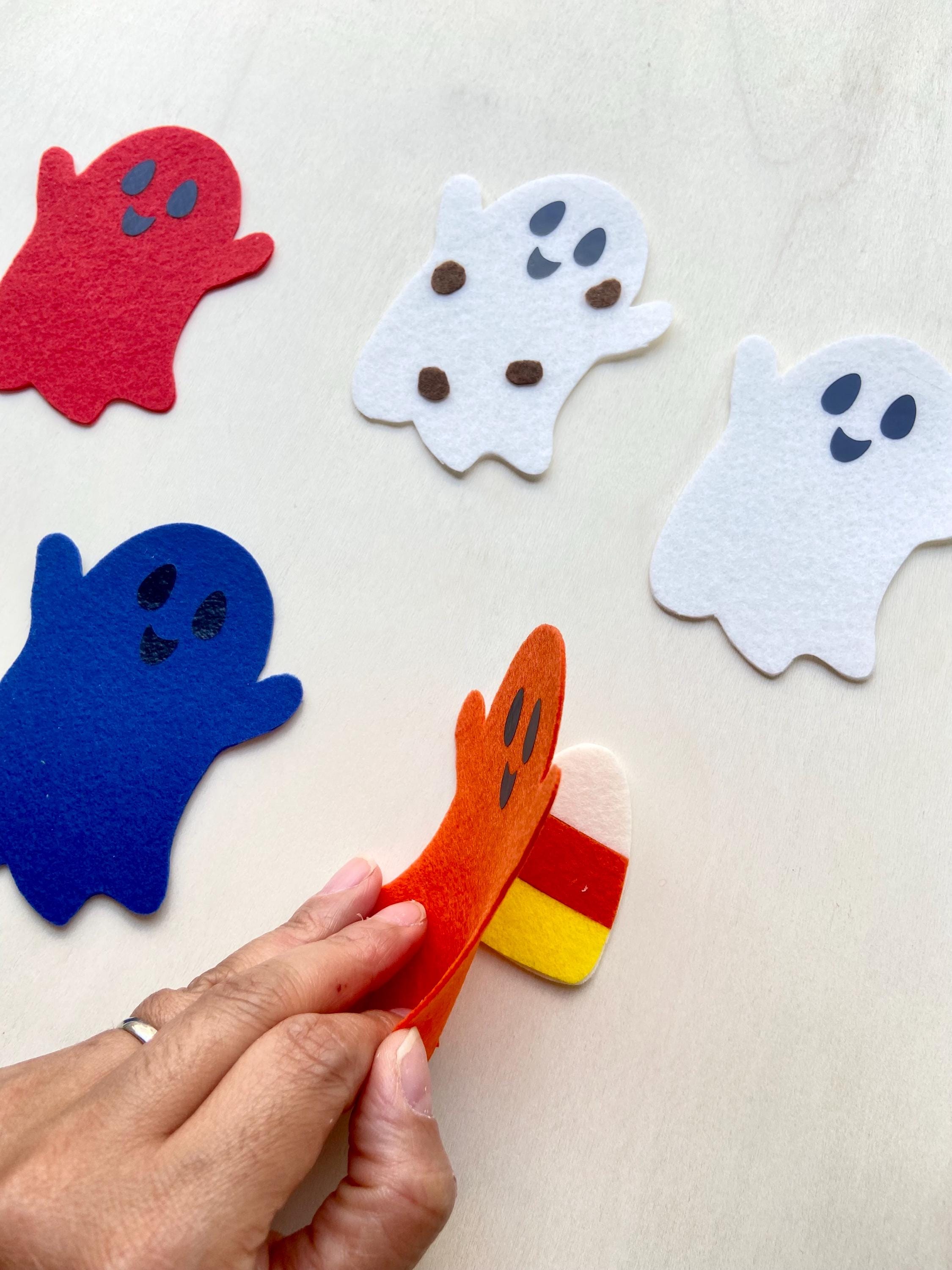 Cholate Chip Ghost Felt Set, Halloween, Halloween Felt Story, Candy ...