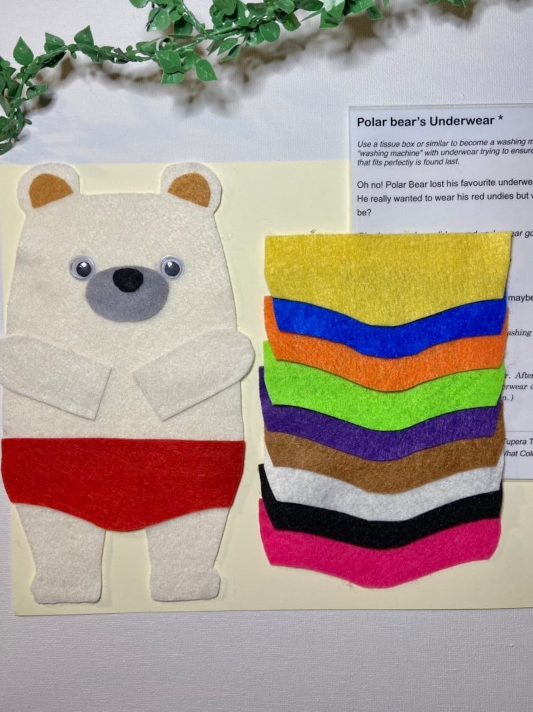 Polar Bears Underwear Felt Story Time Felt Set, Felt Story, Flannel ...