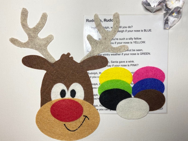 Rudolph Felt Board Story Set, Christmas Rhyme, Teacher Resource - Etsy