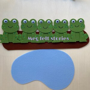 Five Green Speckled Frogs Felt Story, Flannel Board Story, Teacher ...