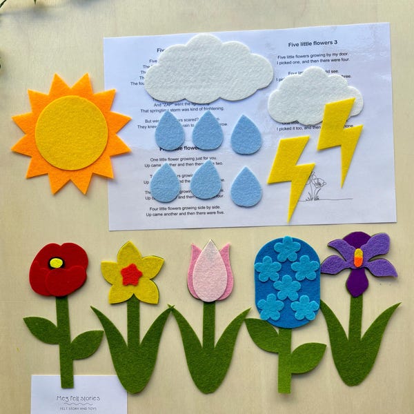 Felt Board Flowers - Etsy