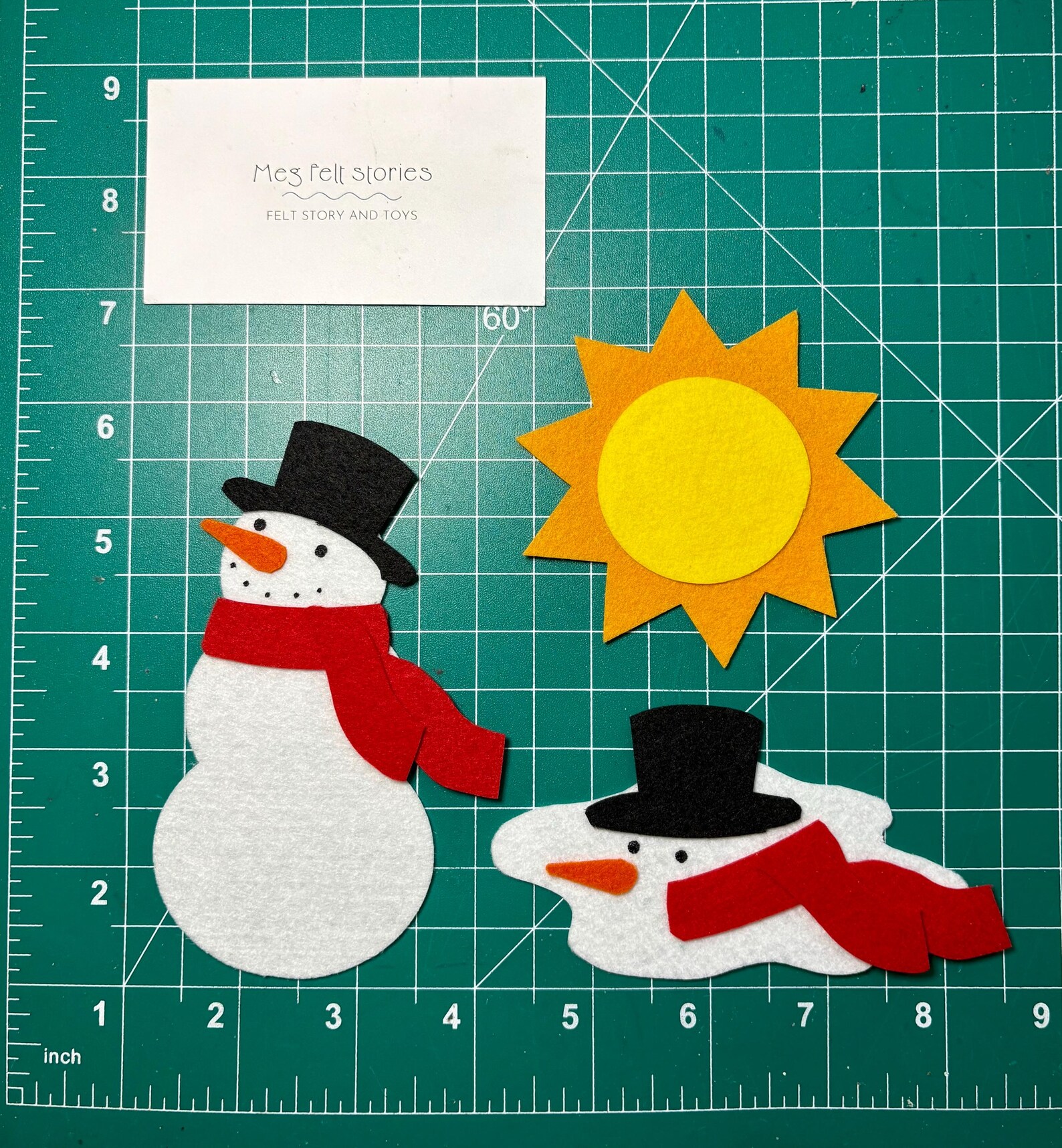 Felt Snowmen Story Set: Winter Rhyme, Five Little Snowmen, Teacher ...