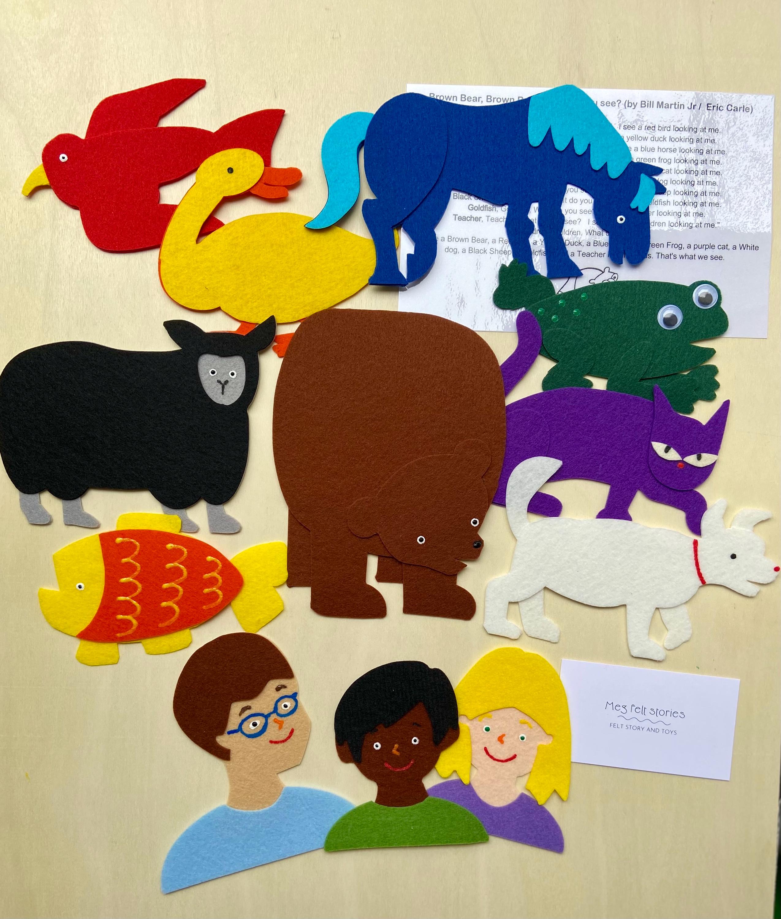 Brown Bear Felt Story Set: Early Literacy Learning Resource - Etsy Canada