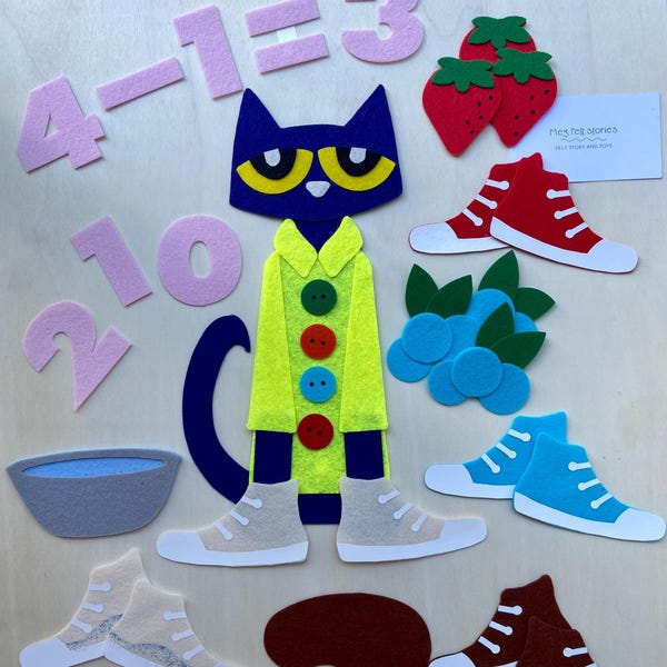 Pete the Cat Felt - Etsy