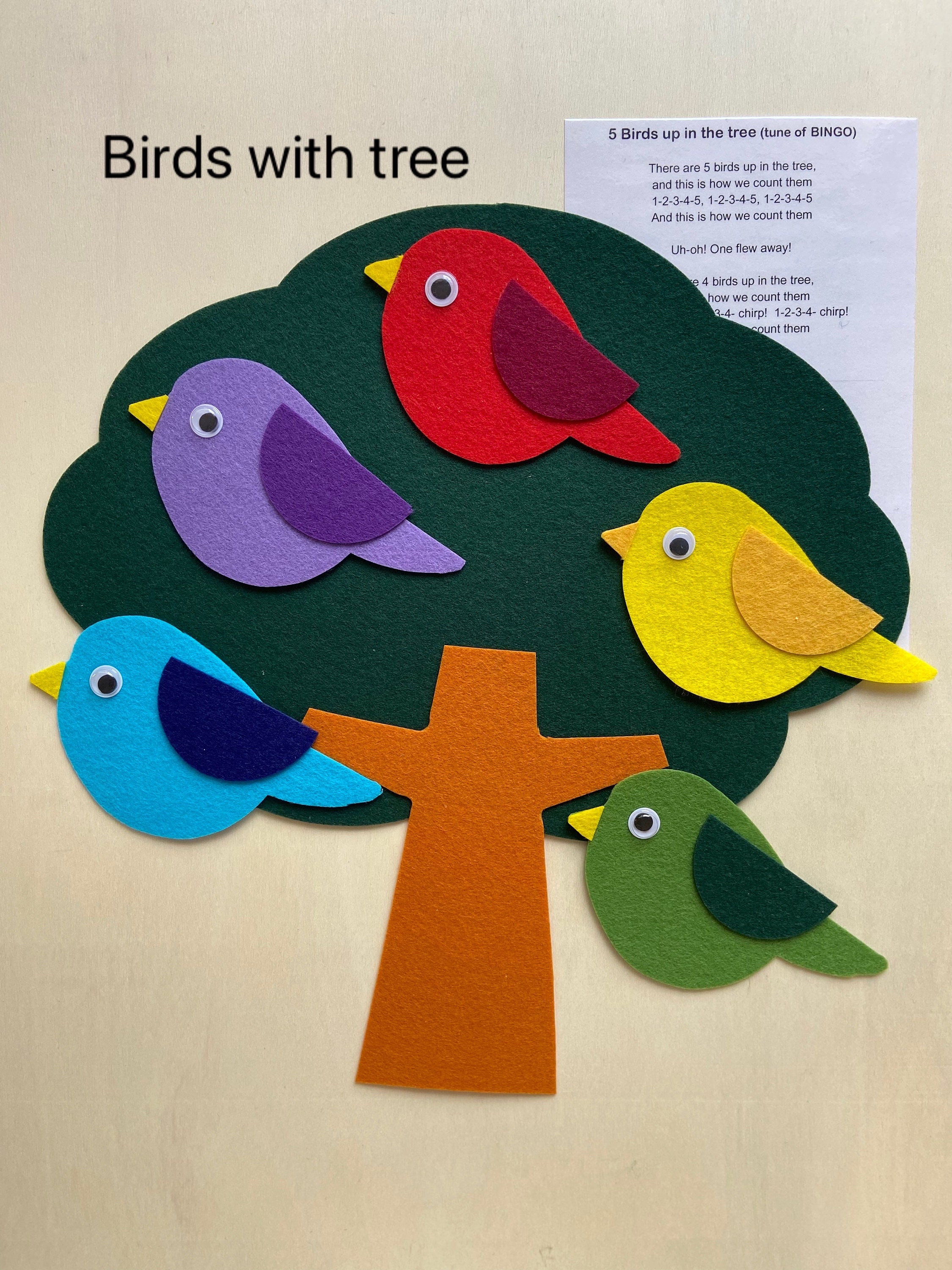 Felt Bird Story Set: Counting & Colors, Spring Theme - Etsy