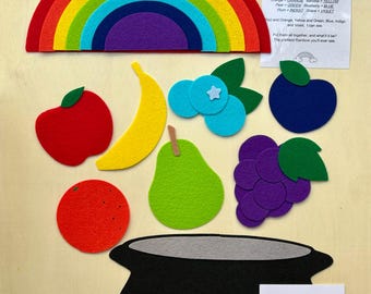 Rainbow Stew Felt Story/rainbow Puzzle//rainbow Colors Felt Story ...