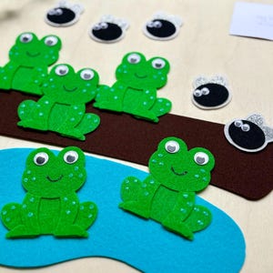 Five Green Speckled Frogs Felt Story: Flannel Board Set - Etsy