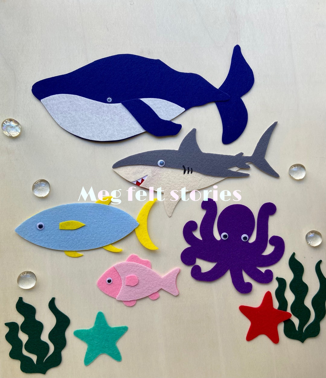 Slippery Fish Felt Set, Ocean Animals, Sea Creature, Felt Story ...