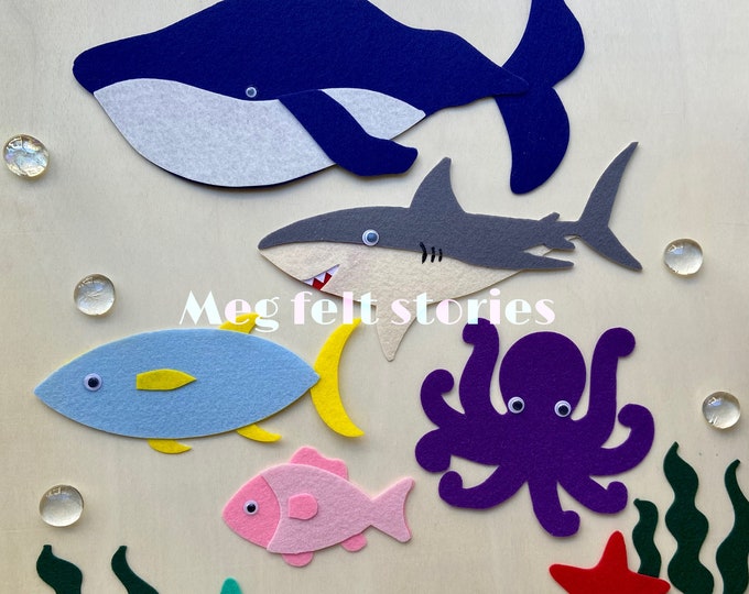 Slippery Fish Felt Story Set / Slippery Fish Flannel Board Set ...