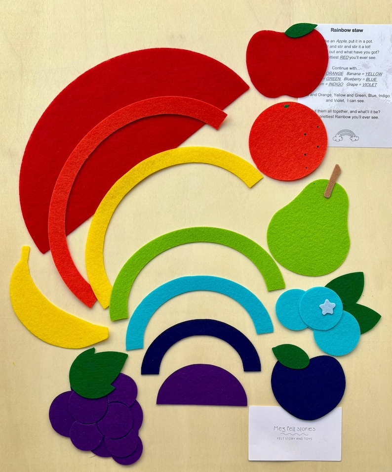 Rainbow Stew Felt Story Set: Color Learning Resource - Etsy Canada