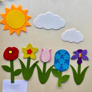 5 Little Flowers Felt Story, Spring, Weather, Flowers, Flannel Board ...