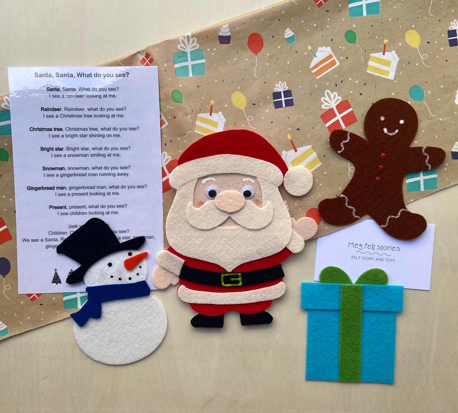 Christmas Story Time Felt Set, Santa Santa What Do You See?, Elf, Felt ...