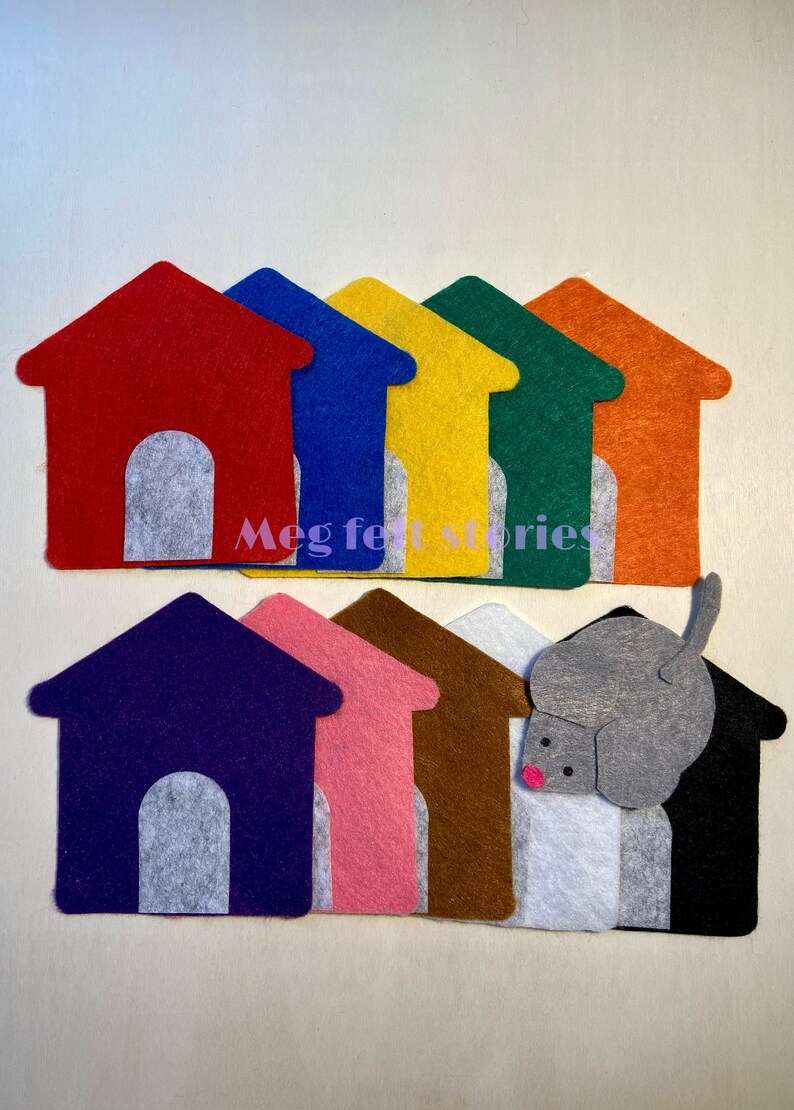 Little Mouse Hide and Seek Felt Set, Color, Numbers, Counting, Teacher ...