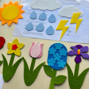 5 Little Flowers Felt Story, Spring, Weather, Flowers, Flannel Board ...