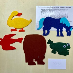 Brown Bear Felt Story Set: Early Literacy Learning Resource - Etsy Canada