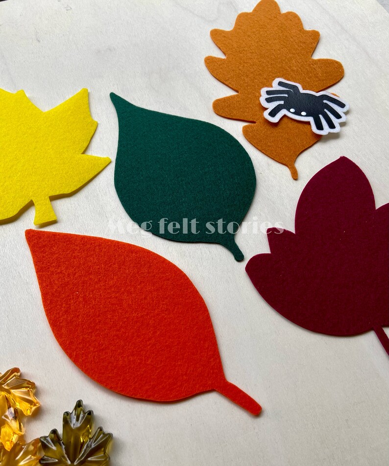 Fall Felt Board Story Set: Five Little Leaves, Spider - Etsy Australia