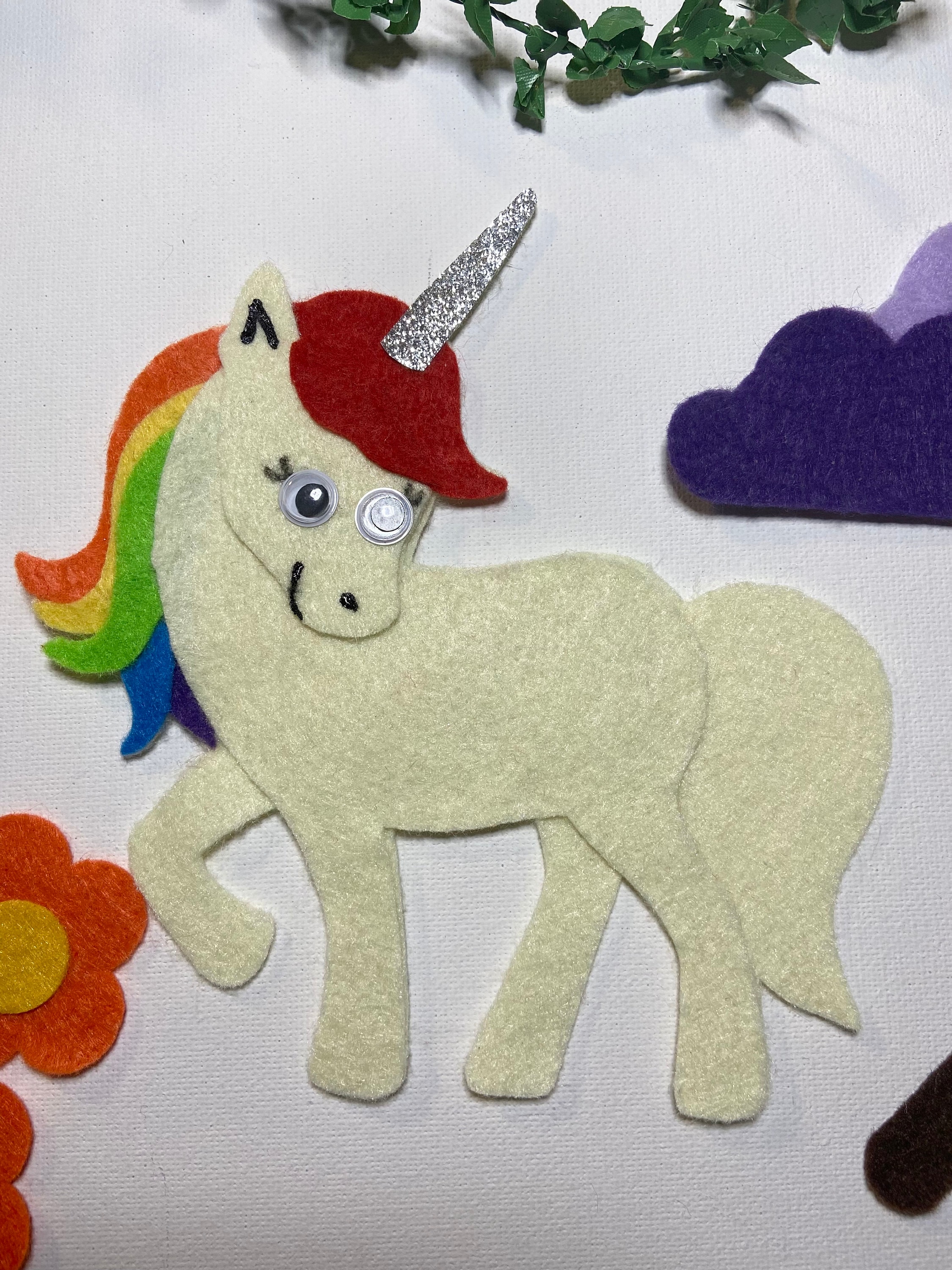 Unicorn, Rainbow, Felt Set, Felt Story, Flannel Board Story, Teacher ...