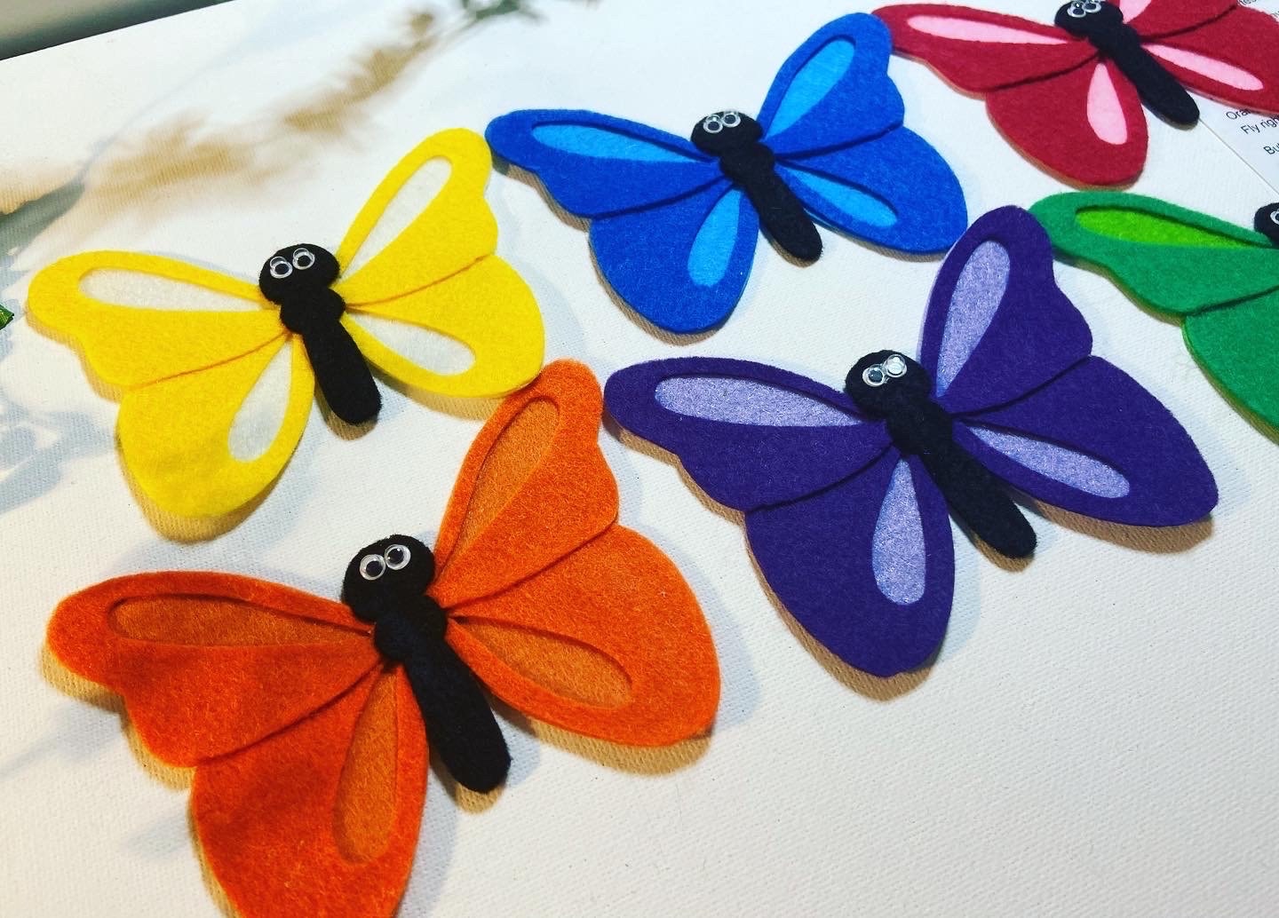 6 Colorful Butterflies Felt Story, Spring, Butterfly, Flannel Board ...