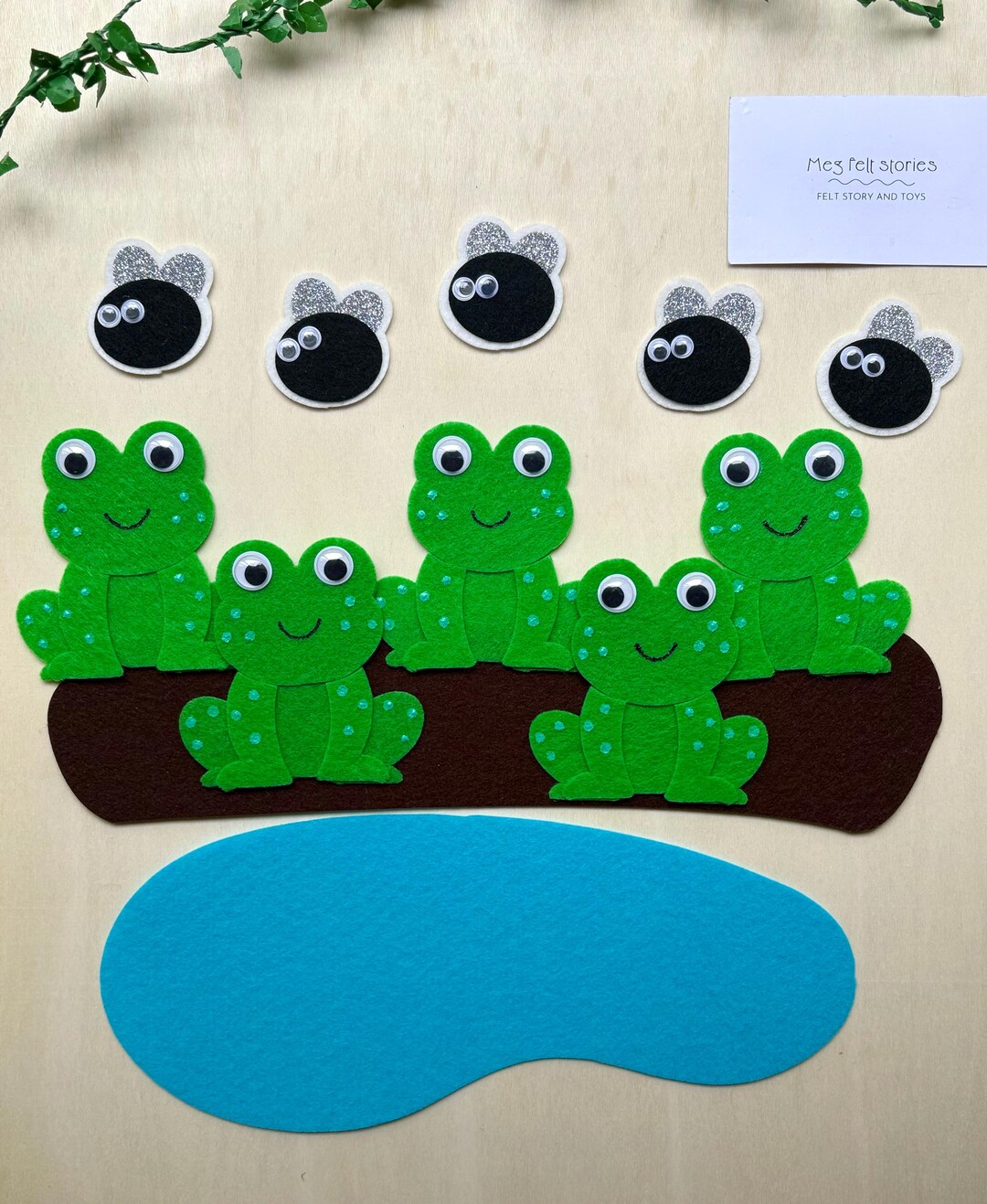 Five Green Speckled Frogs Felt Story: Flannel Board Set - Etsy