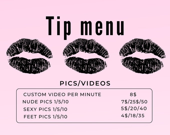 Onlyfans, Tip Menu, Spicy Site, Canva Editable, OF Menu - Etsy