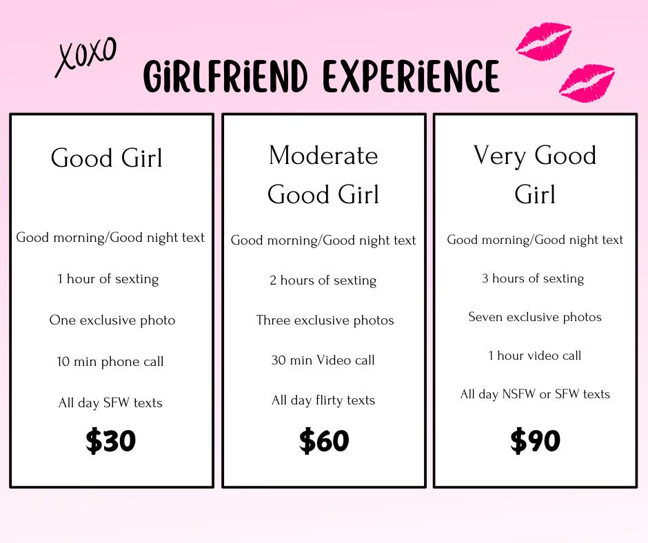 Girlfriend Experience Tip Menu Onlyfans, Fansly, Spicy Site, Content ...