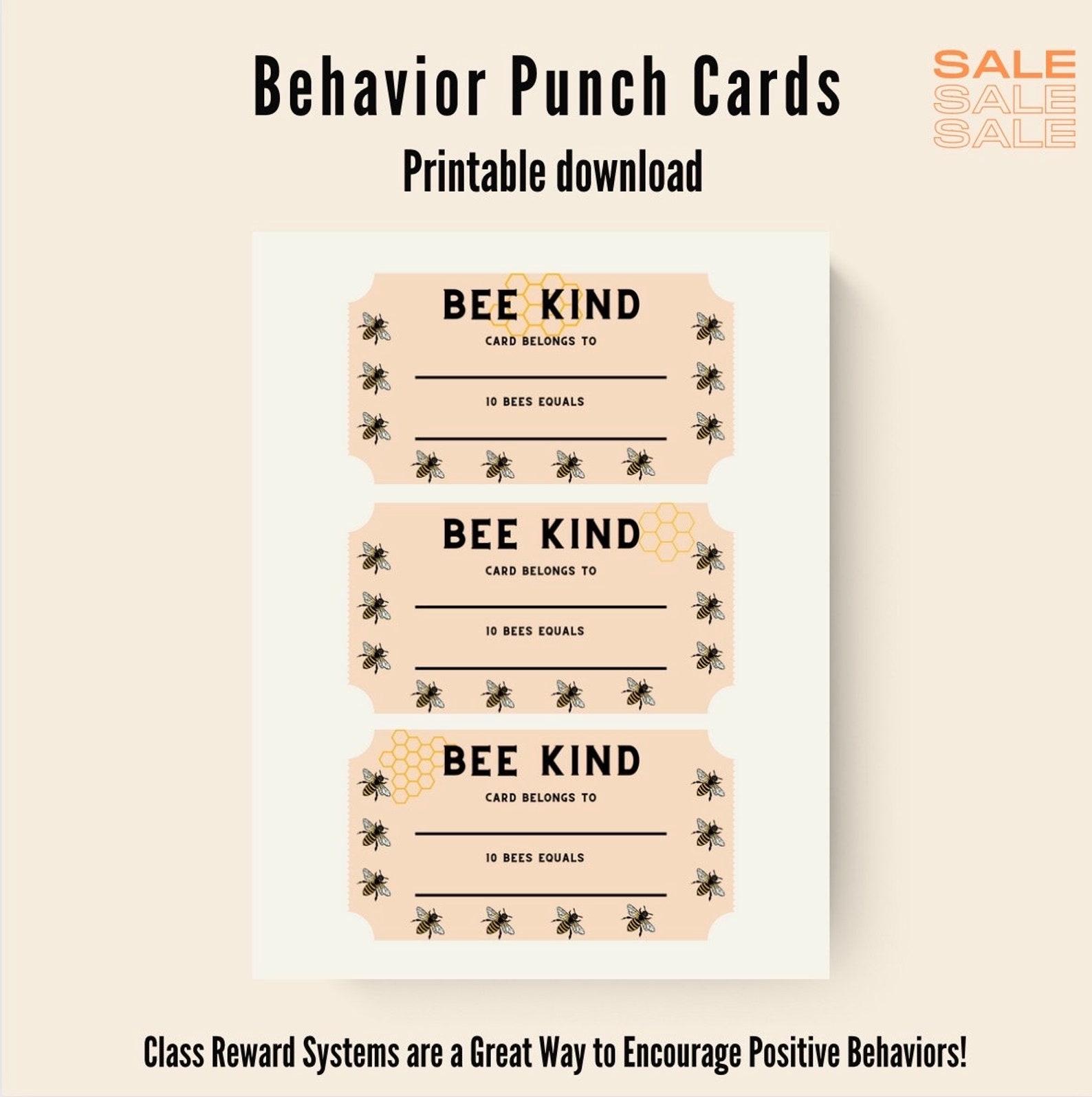Printable Positive Behavior Cards for Kids, Self Regulation Tools for ...