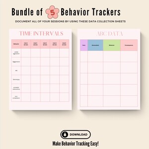Printable Behavior Tracking for Kids, Bundle Planner, Communication ...