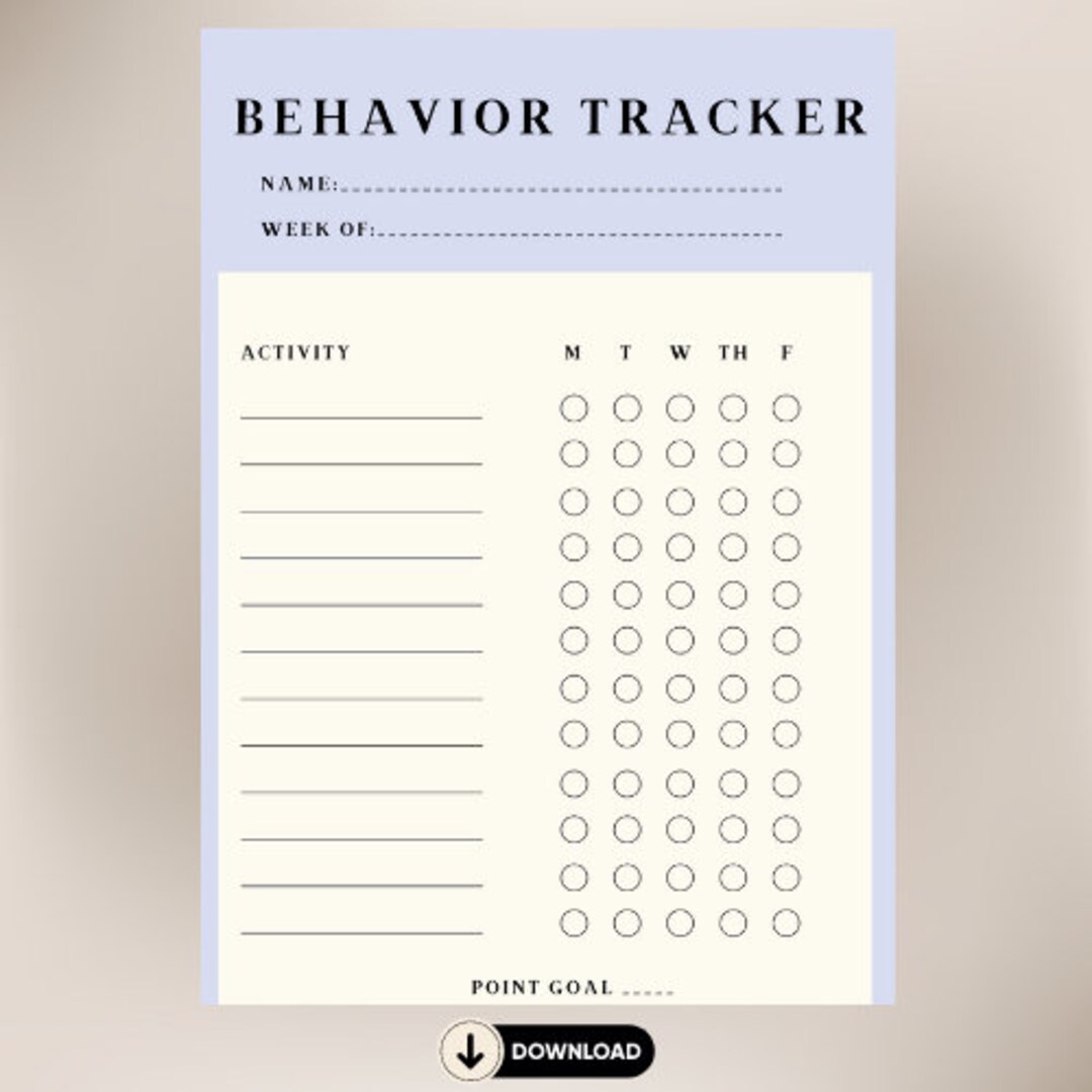 Printable Behavior Tracking Bundle Kids Behavior Chart Kids Reward ...