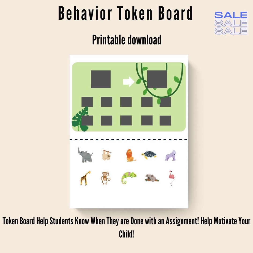 Printable Jungle Token Board With Reinforcement Visuals, Have Fun ...