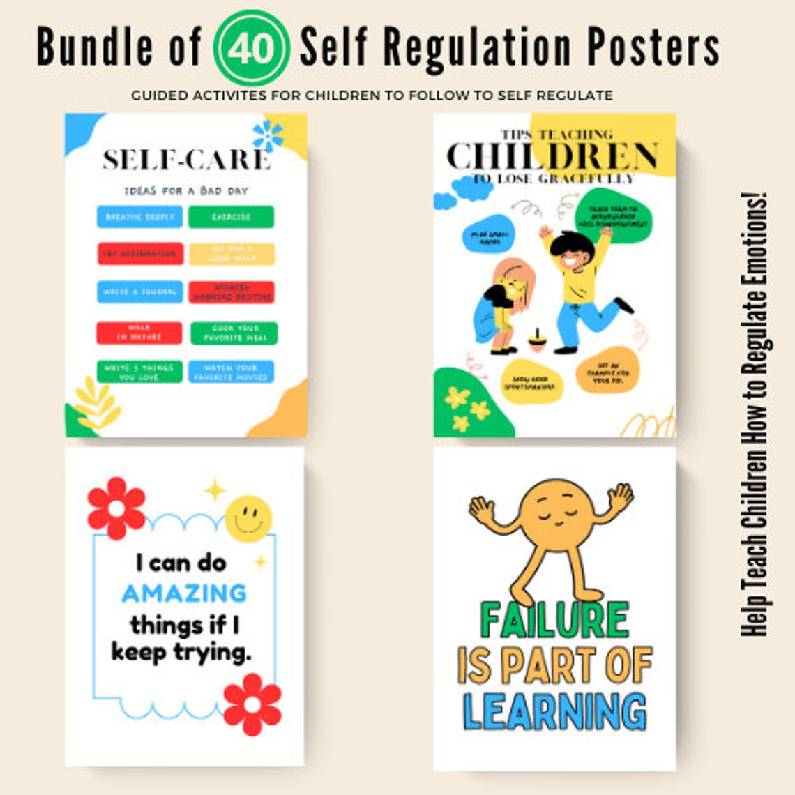 40 Printable Calm Down Corner Posters Sign Kit Calming Decor Print ...