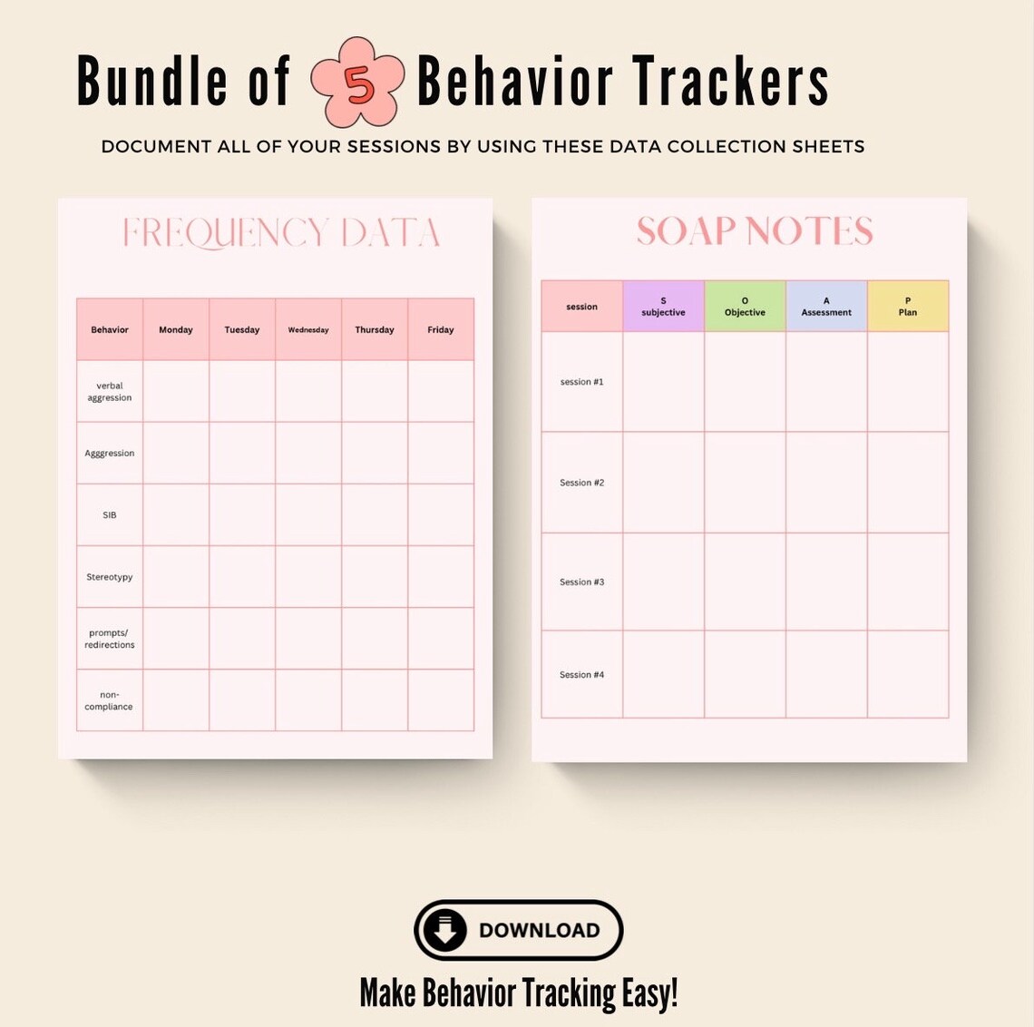 Printable Behavior Tracking for Kids Bundle Planner - Etsy