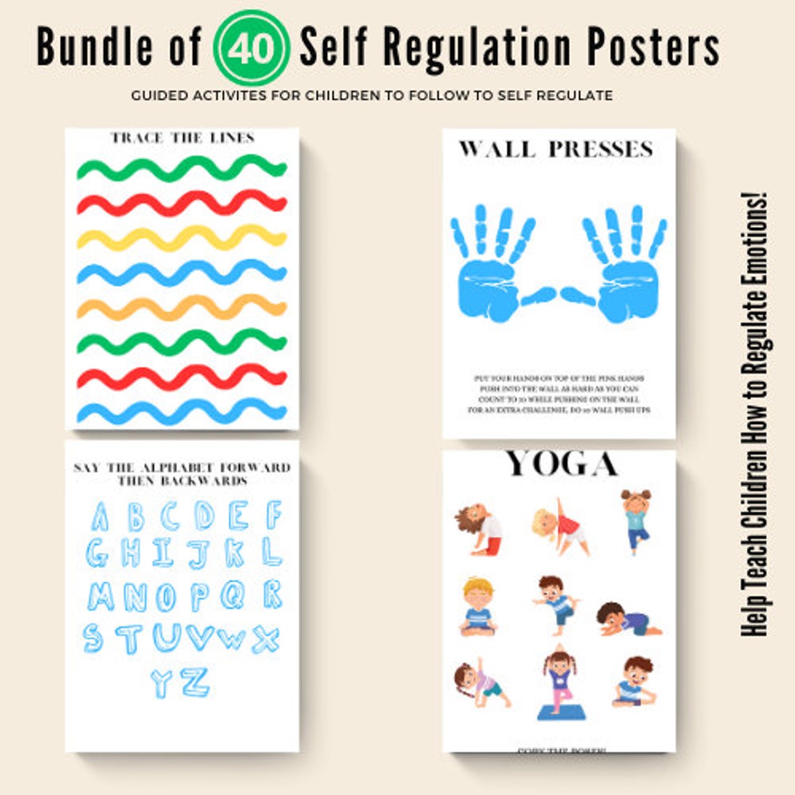 40 Printable Calm Down Corner Posters Sign Kit Calming Decor Print ...
