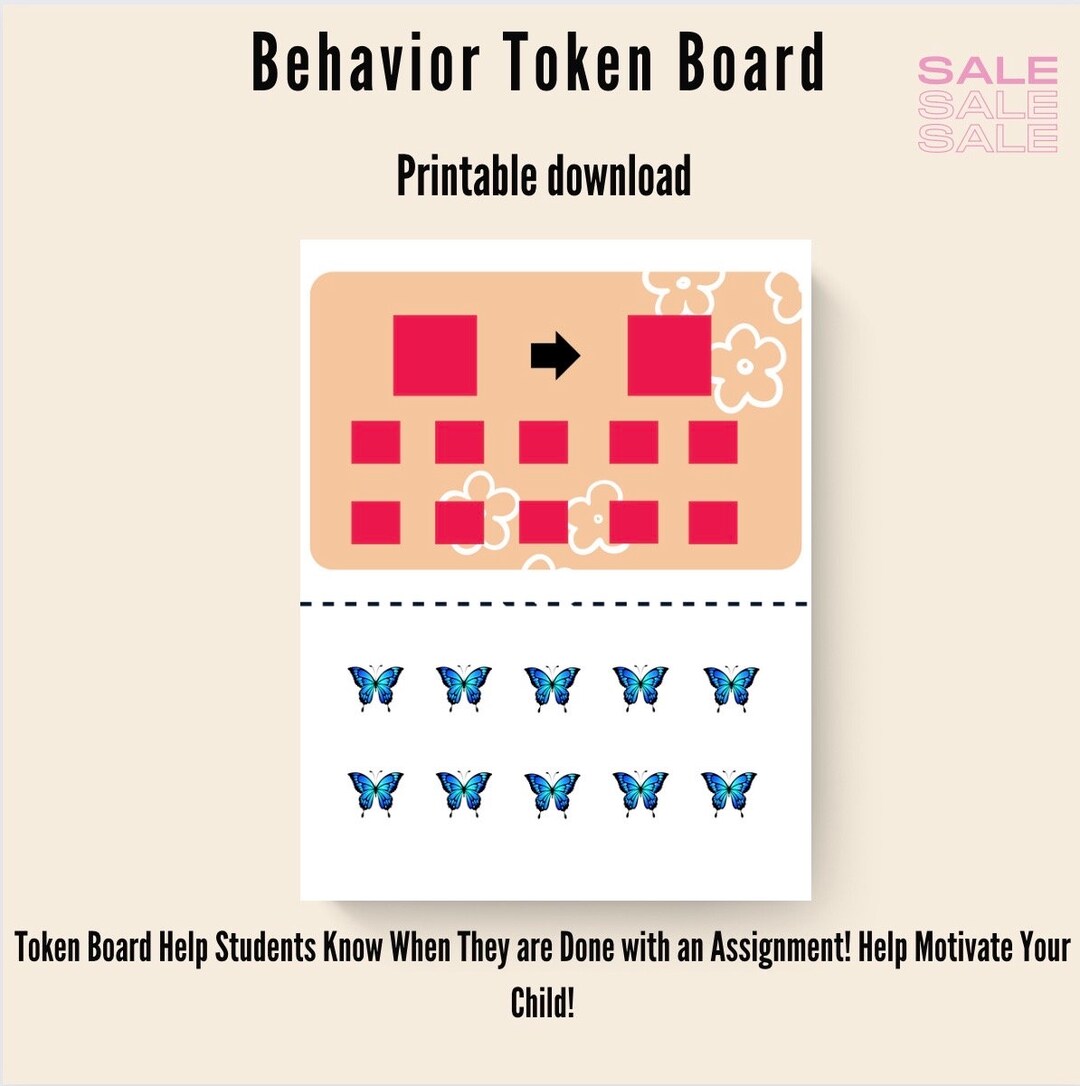 Butterfly Themed Behavioral Token Board - Etsy