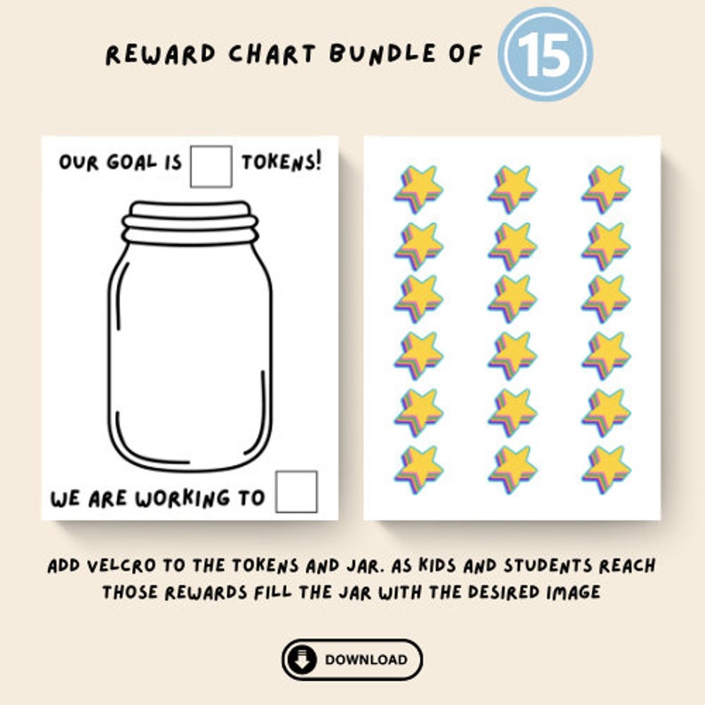 Printable Reward Chart for Kid Sticker Chart Positive Behavior Teen ...
