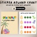 Printable Kids Sticker Chart Dinosaur Theme Reward System and Behavior ...