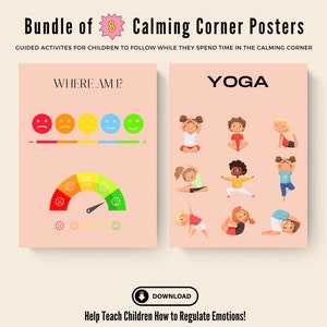 8 Bundle of Calm Corner Posters, Behavioral Support and Self Regulation ...
