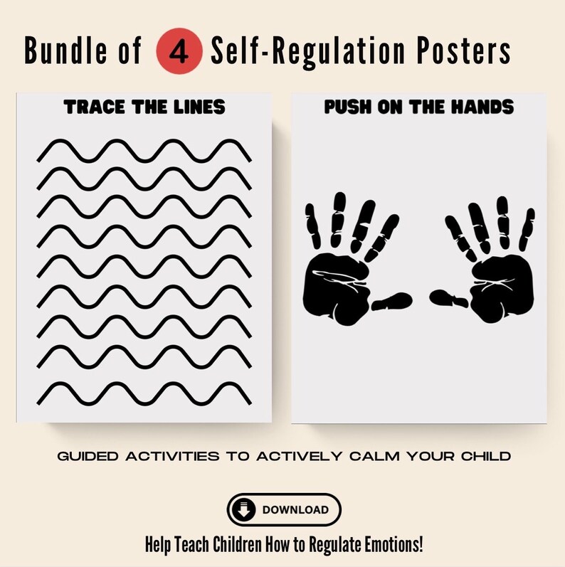 Printable Self Regulation Posters, Behavior Support and Emotional ...