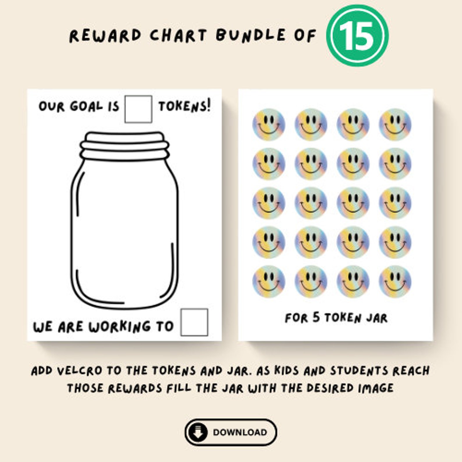 Printable Reward Chart for Kid Sticker Chart Positive Behavior Teen ...