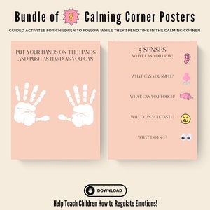 8 Bundle of Calm Corner Posters, Behavioral Support and Self Regulation ...