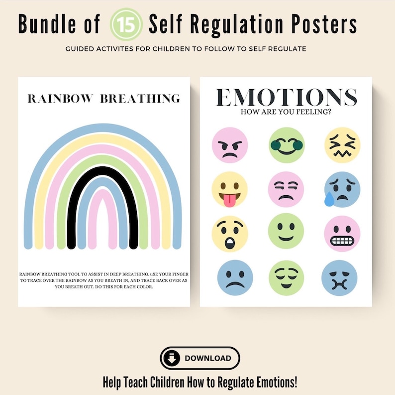 15 Printable Self Regulation Posters Calming Corner Tools - Etsy