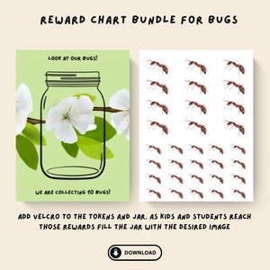 Printable Bugs Reward Chart for Kid Sticker Chart Positive Behavior ...