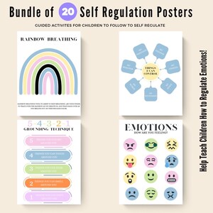 20 Printable Self Regulation Posters, Calming Corner Print, Emotional ...