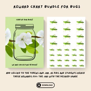 Printable Bugs Reward Chart for Kid Sticker Chart Positive Behavior ...