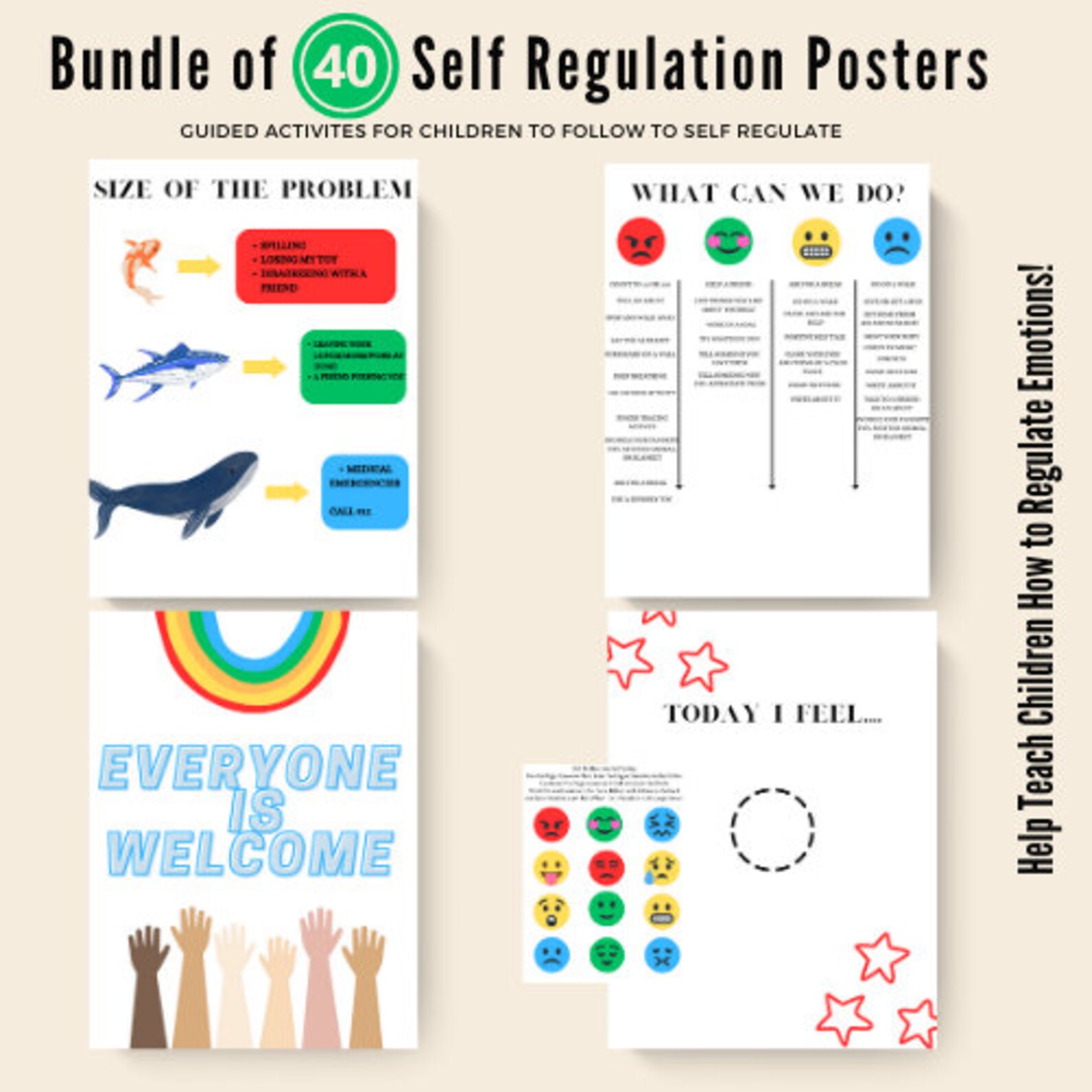 40 Printable Calm Down Corner Posters Sign Kit Calming Decor Print ...